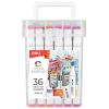 Deli Markere cu 2 capete 1 mm/7 mm, 36 culori/set Sketch Color Emotion ...