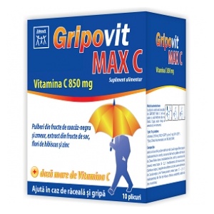 Zdrovit Gripovit MAX C 10 plicuri Lista de preturi - cel mai mic pret