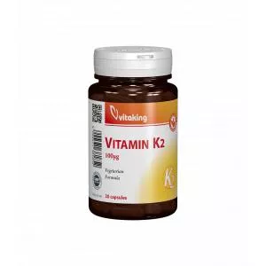 Vitaking Vitamina K2 naturala 100 g - 30 capsule vegetale - Compara preturi, oferte din magazine ...