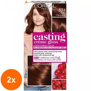 L Set 2 x Vopsea de Par Semi-Permanenta fara Amoniac Casting Creme ...