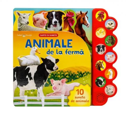 Litera Bebe invata. Animale de la ferma. Carte cu sunete - Cel mai bun pret